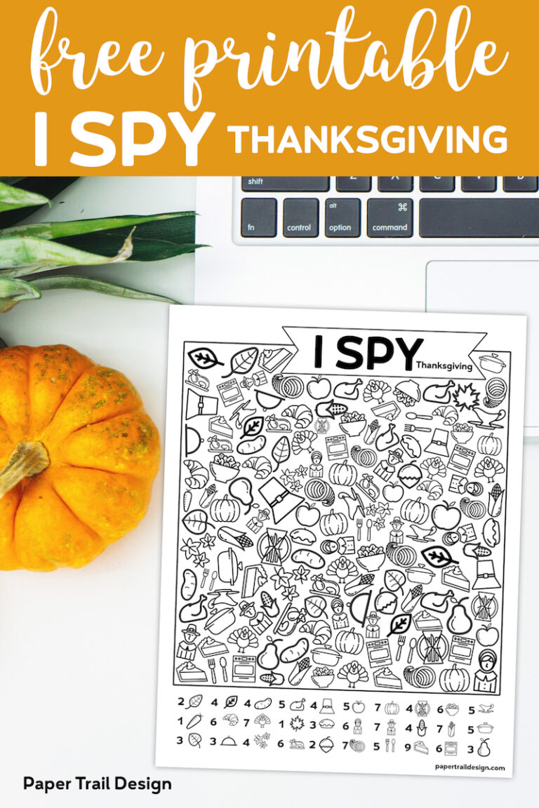 Free Printable I Spy Thanksgiving Activity - Paper Trail Design