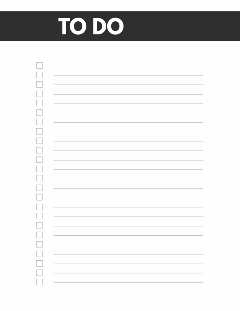 To Do List Printable - Paper Trail Design