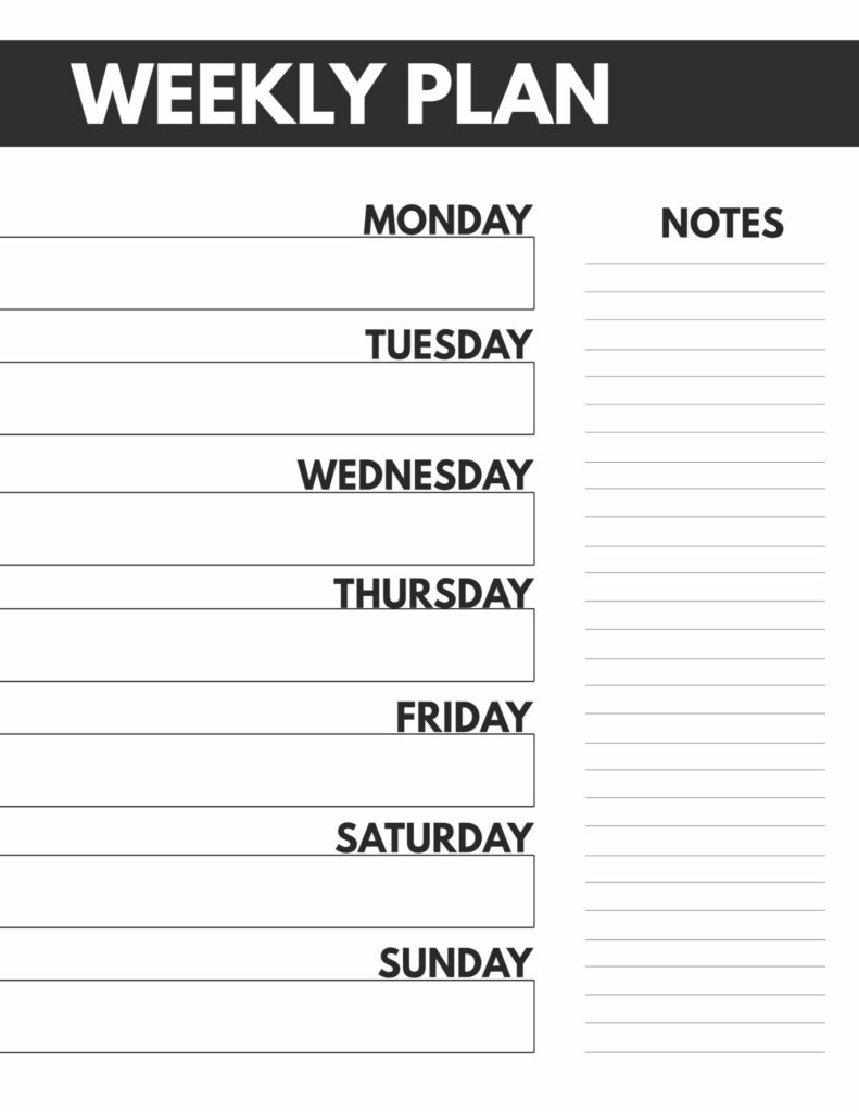 Weekly Planner Free Printable - Paper Trail Design
