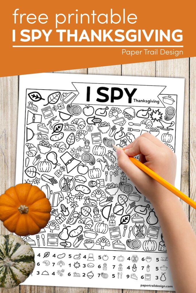 Free Printable I Spy Thanksgiving Activity - Paper Trail Design