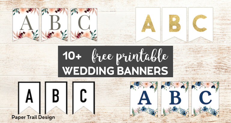Free Printable Wedding Banners - Paper Trail Design