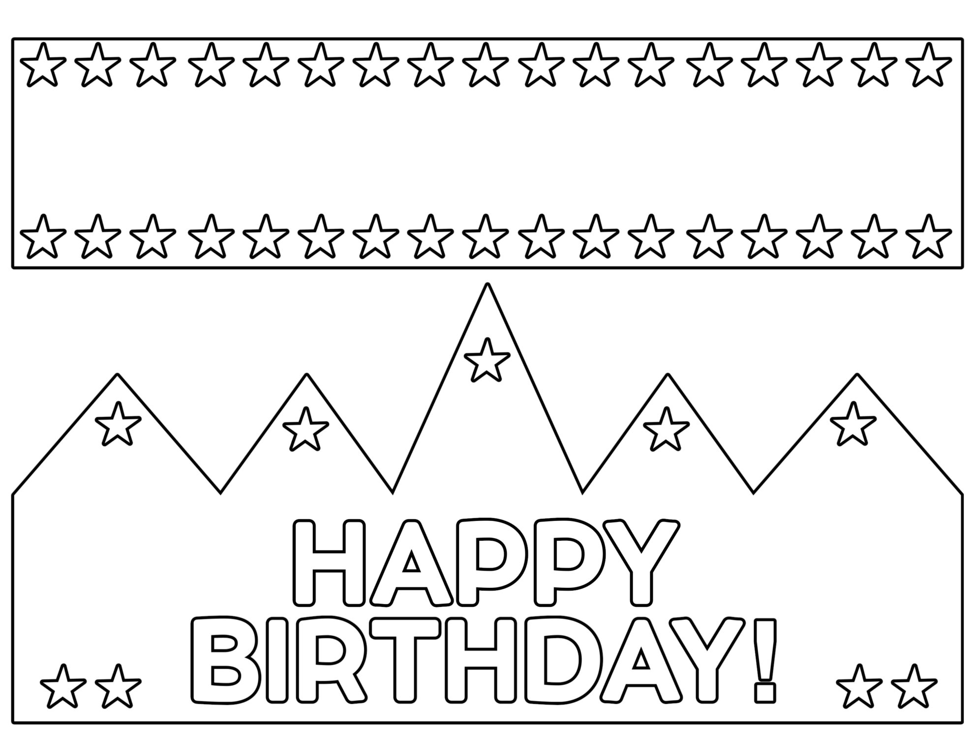 Birthday Crown Printable Free Printable World Holiday