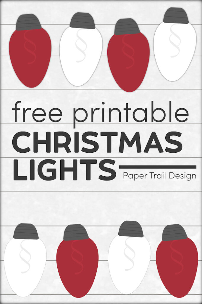 Christmas Lights Garland Free Printable Holiday Decor - Paper Trail Design