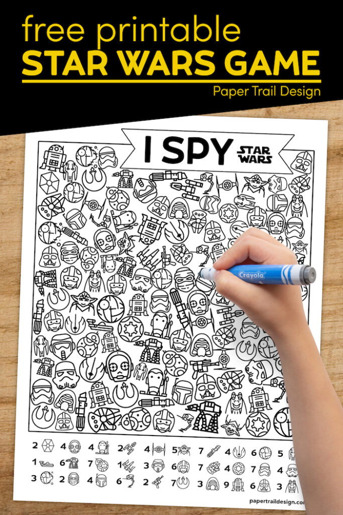 Free Printable Star Wars I Spy {Party Game} - Paper Trail Design