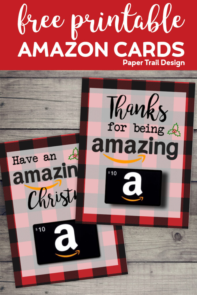 Printable Christmas Gift Card Holders for Amazon - Paper Trail Design