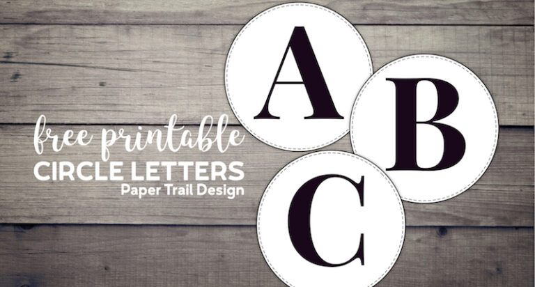 Free Printable Circle Banner Letters {Entire Alphabet} - Paper Trail Design