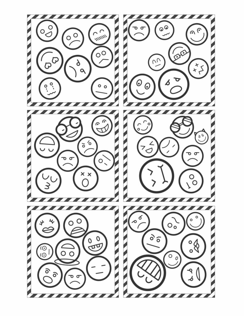 Free Printable Spot It Emoji Game {Spot the Match} - Paper Trail Design