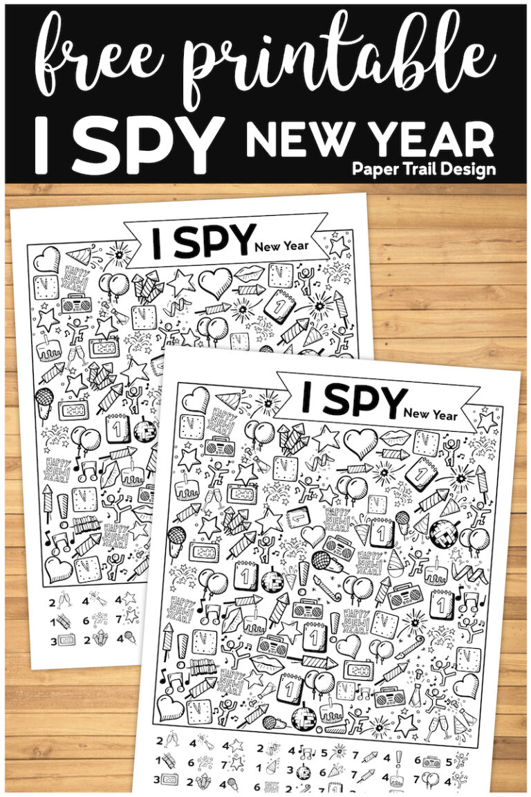 Free Printable New Year I Spy Activity - Paper Trail Design