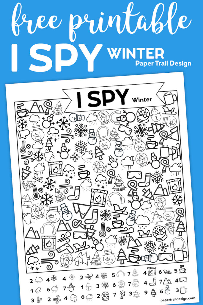 Free Printable I Spy Winter Activity - Paper Trail Design