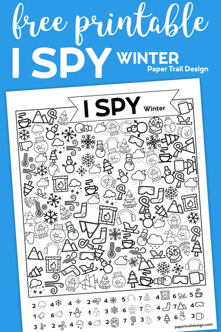 Free Printable I Spy Winter Activity - Paper Trail Design