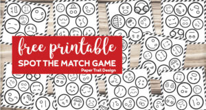 Free Printable Spot It Emoji Game {Spot the Match} - Paper Trail Design