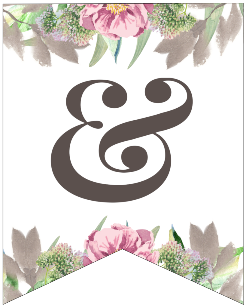 Free Printable Floral Alphabet Banner Letters - Paper Trail Design
