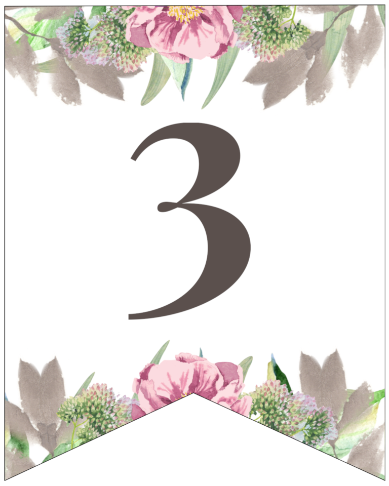 Free Printable Floral Alphabet Banner Letters - Paper Trail Design