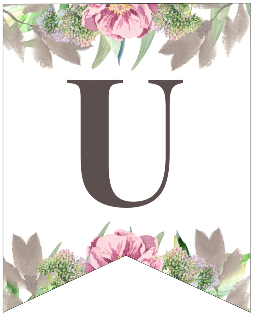 Free Printable Floral Alphabet Banner Letters - Paper Trail Design