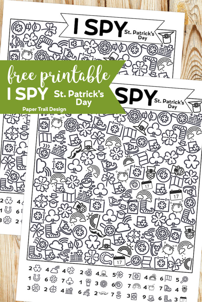 Free Printable I Spy St. Patrick's Day Activity - Paper Trail Design