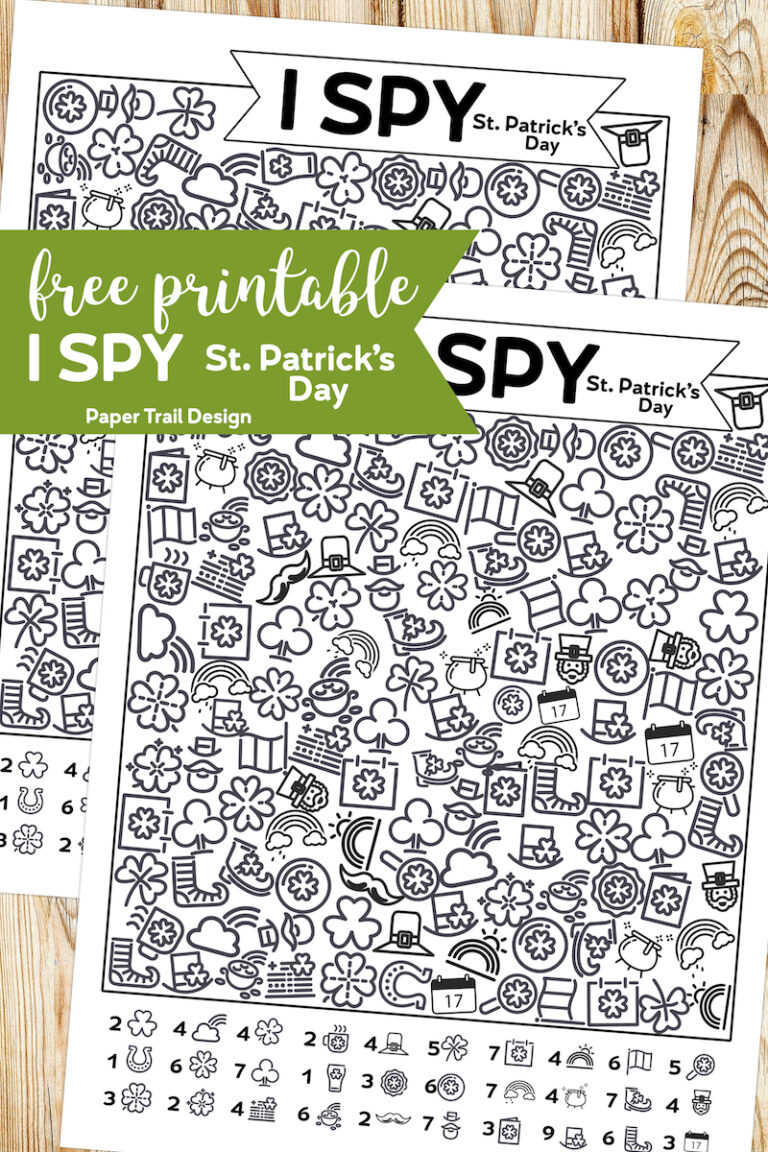 Free Printable I Spy St. Patrick's Day Activity - Paper Trail Design