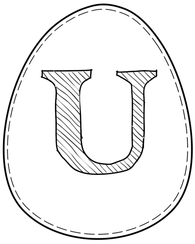 Free Printable Easter Egg Banner Letters - Paper Trail Design