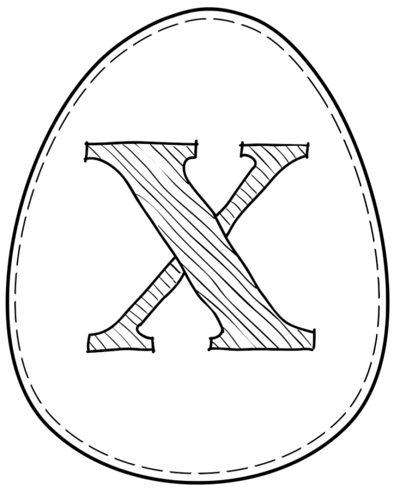 Free Printable Easter Egg Banner Letters - Paper Trail Design