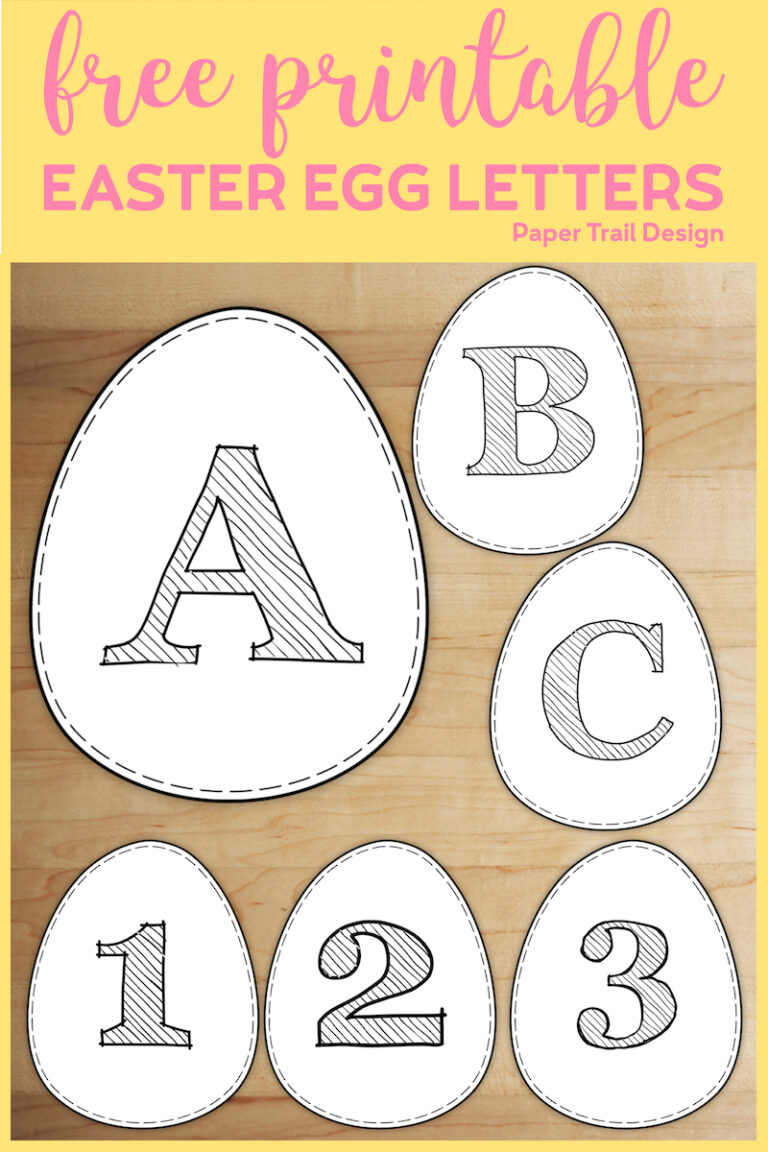 Free Printable Easter Egg Banner Letters - Paper Trail Design