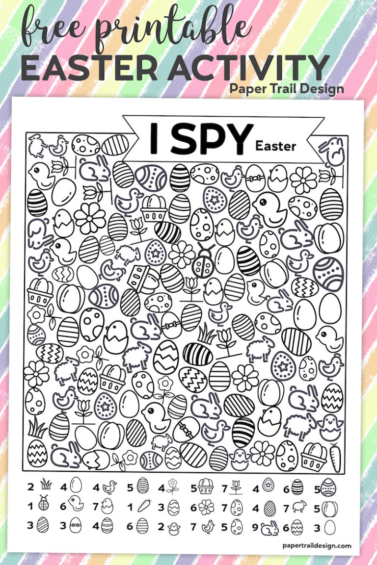 Free Printable I Spy Easter Activity - Paper Trail Design