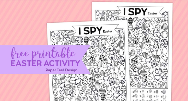 Free Printable I Spy Easter Activity - Paper Trail Design