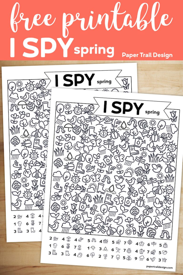Free Printable I Spy Spring Activity - Paper Trail Design