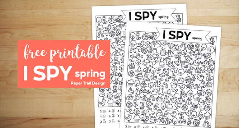 Free Printable I Spy Spring Activity - Paper Trail Design