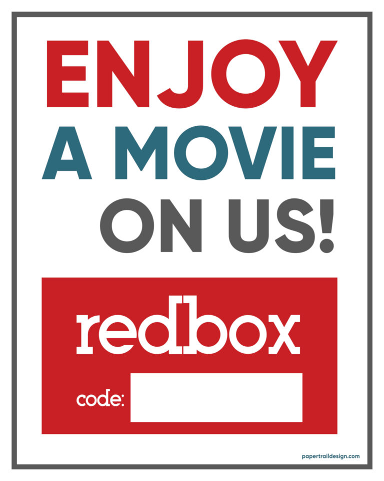 Easy Gift Idea - Redbox Movie Rental - Paper Trail Design