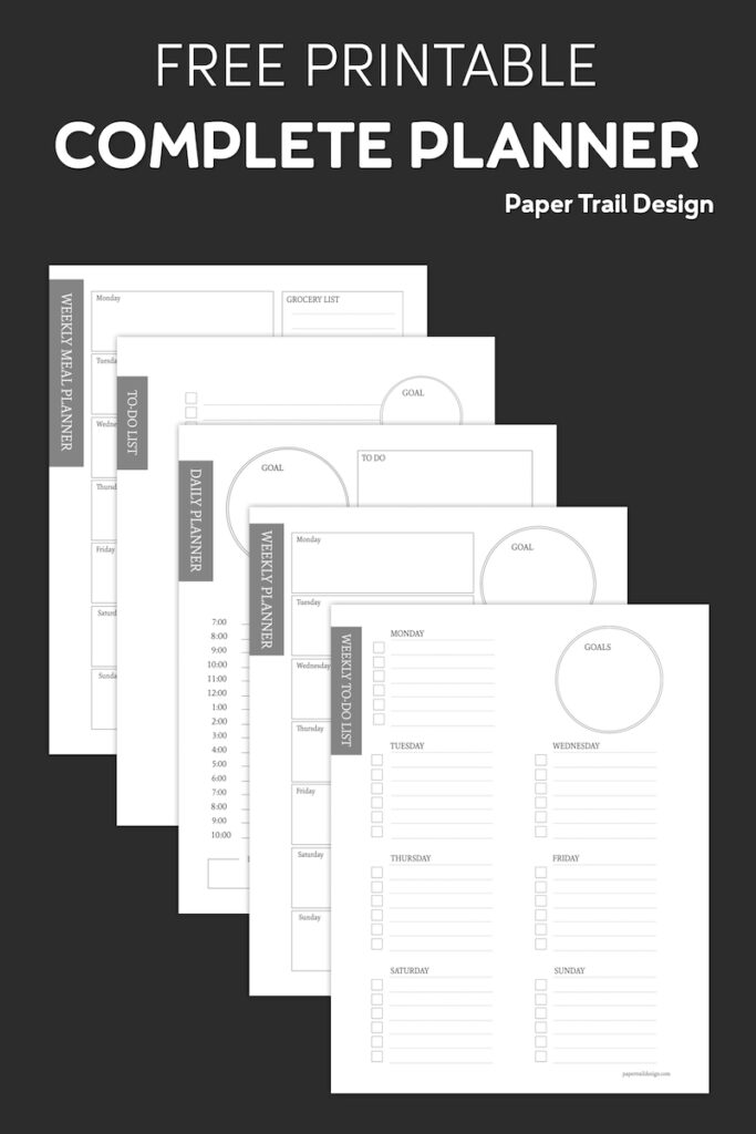 Free Planner Printables - Paper Trail Design