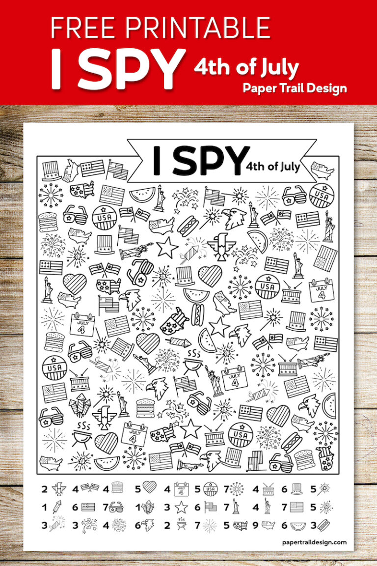 Free Printable I Spy 4th of July Activity - Paper Trail Design