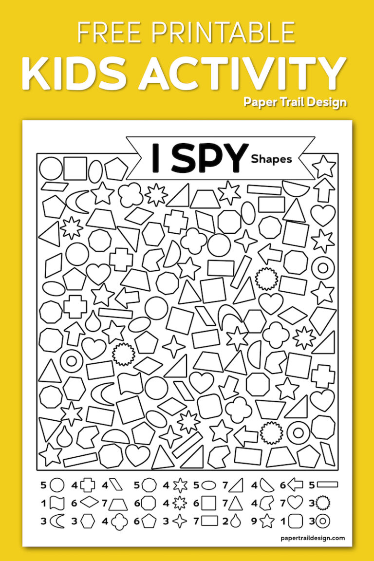 Free Printable I Spy Shapes Activity - Paper Trail Design