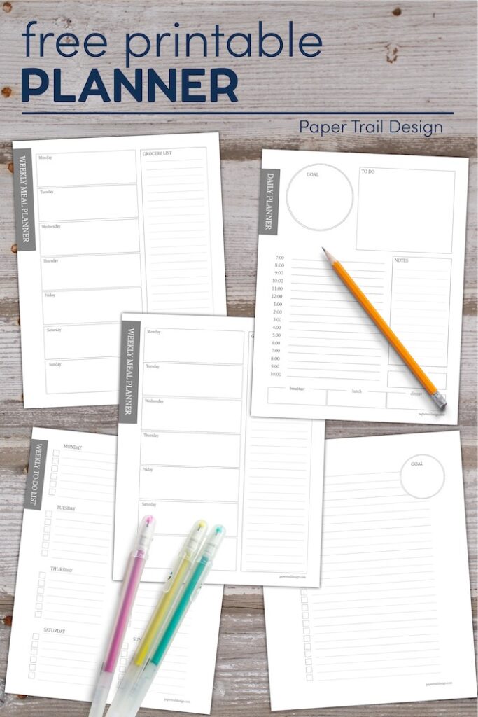 Free Planner Printables - Paper Trail Design