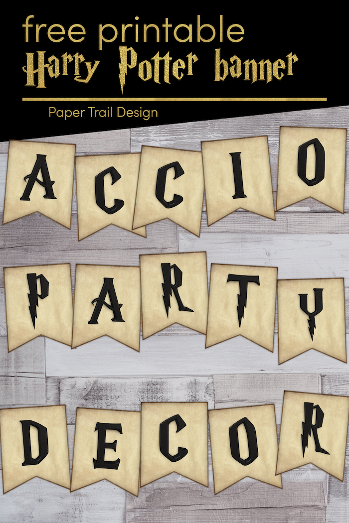 Free Printable Harry Potter Banner Letters - Paper Trail Design