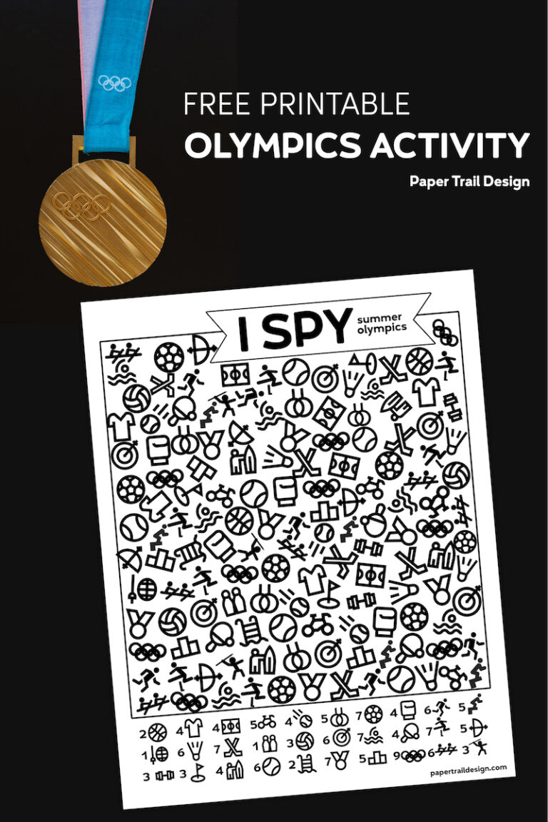 Free Printable I Spy Olympics Activity - Paper Trail Design