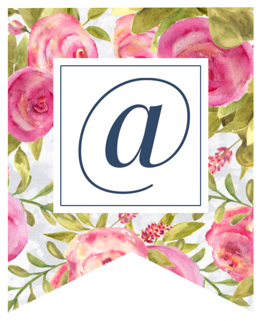 Free Printable Floral Banner Letters - Paper Trail Design