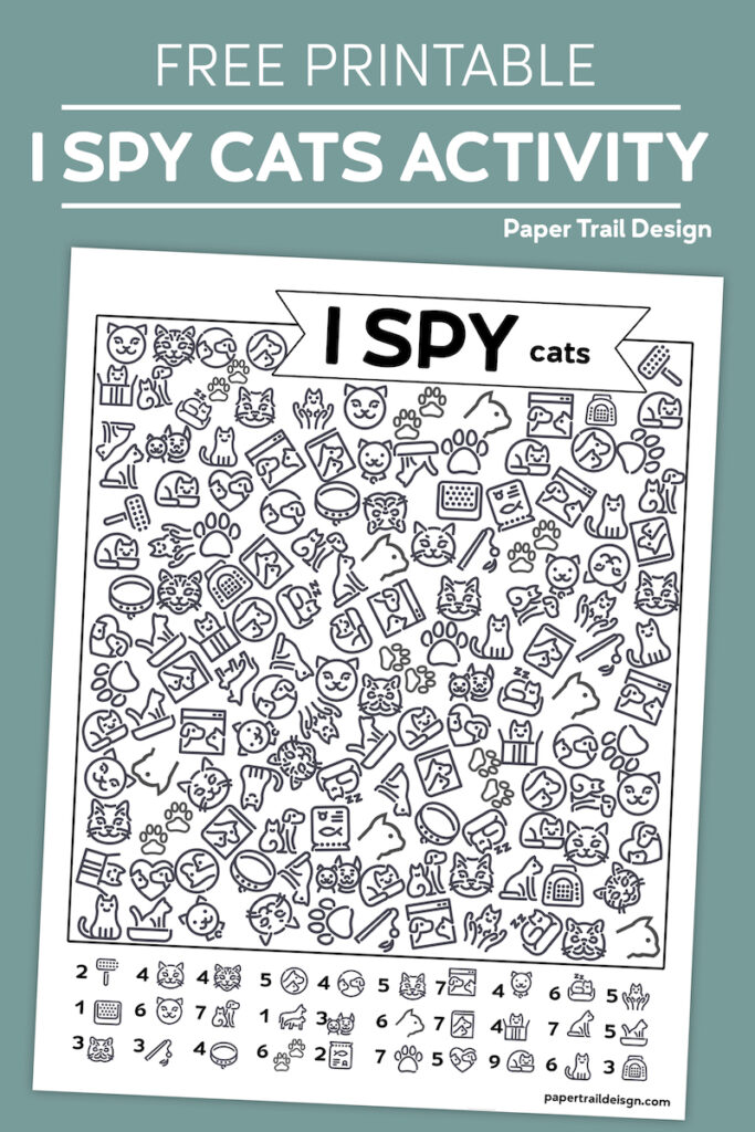 Free Printable I Spy Cats Activity - Paper Trail Design