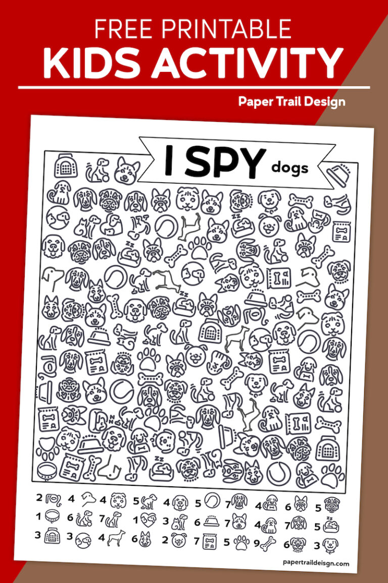 Free Printable I Spy Dogs Activity - Paper Trail Design