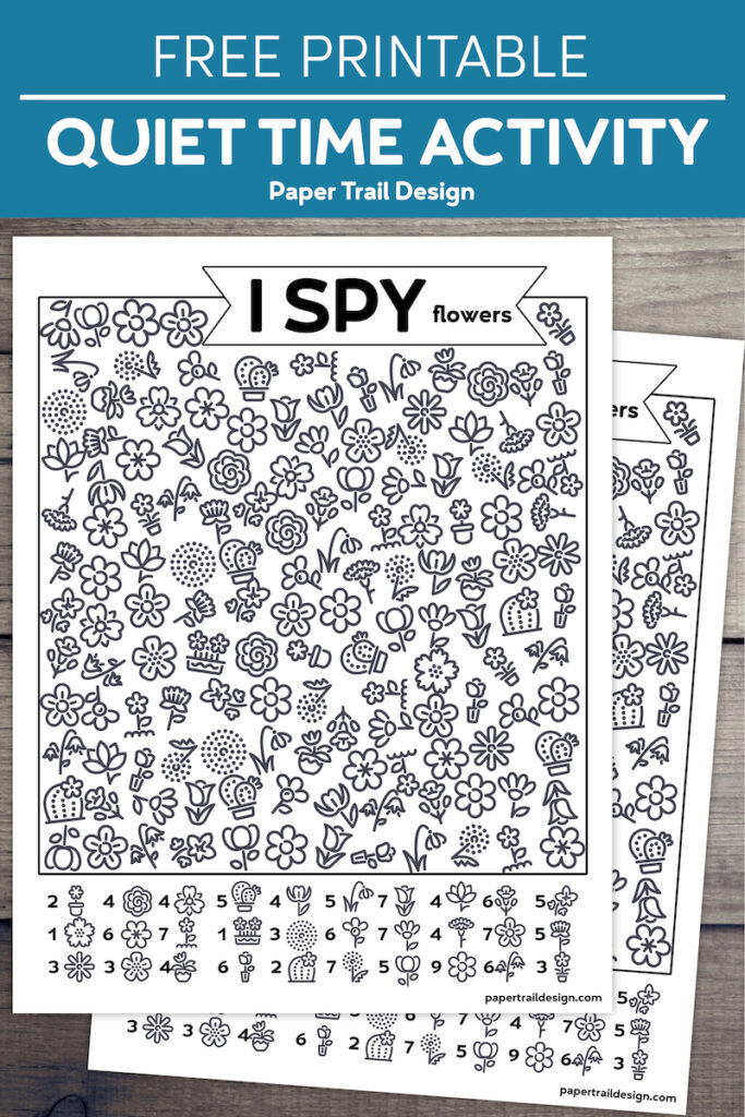 Free Printable I Spy Flowers Activity - Paper Trail Design
