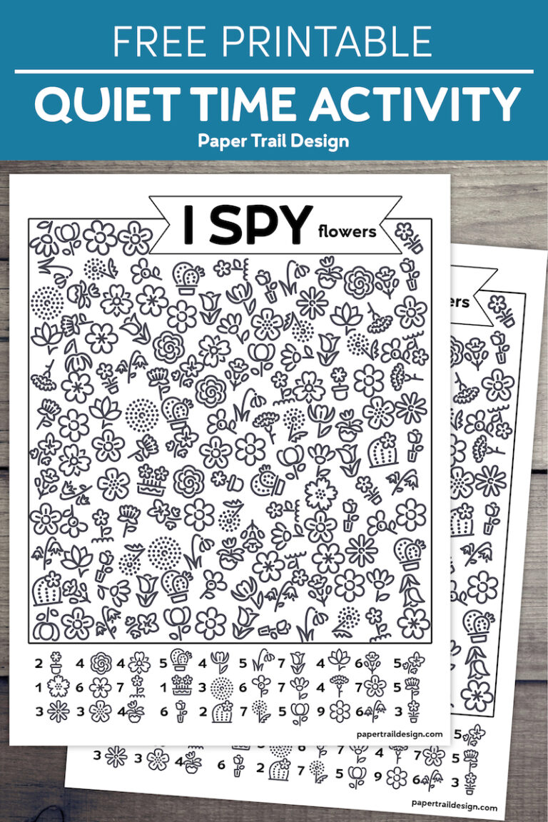 Free Printable I Spy Flowers Activity - Paper Trail Design