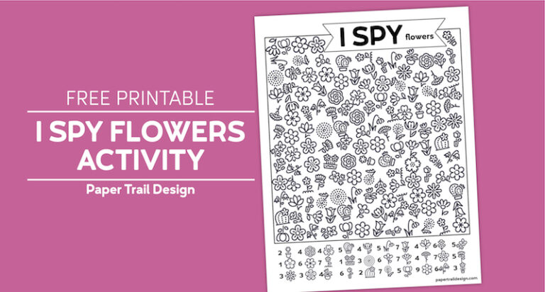 Free Printable I Spy Flowers Activity - Paper Trail Design