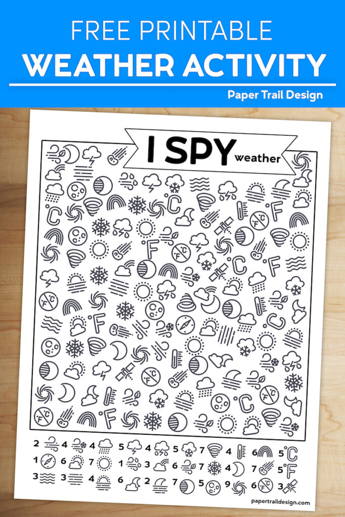Free Printable I Spy Weather Activity - Paper Trail Design