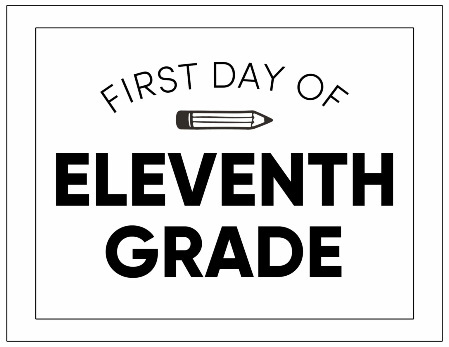 Printable First Day of School Signs - Paper Trail Design
