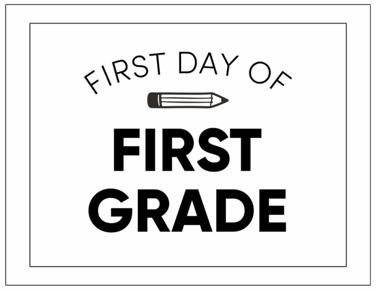 Printable First Day of School Signs - Paper Trail Design