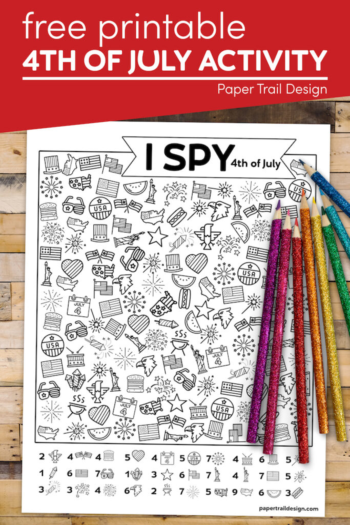 Free Printable I Spy 4th of July Activity - Paper Trail Design