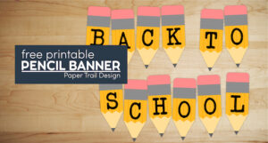 Welcome Back School Banner {Pencil Letters} - Paper Trail Design