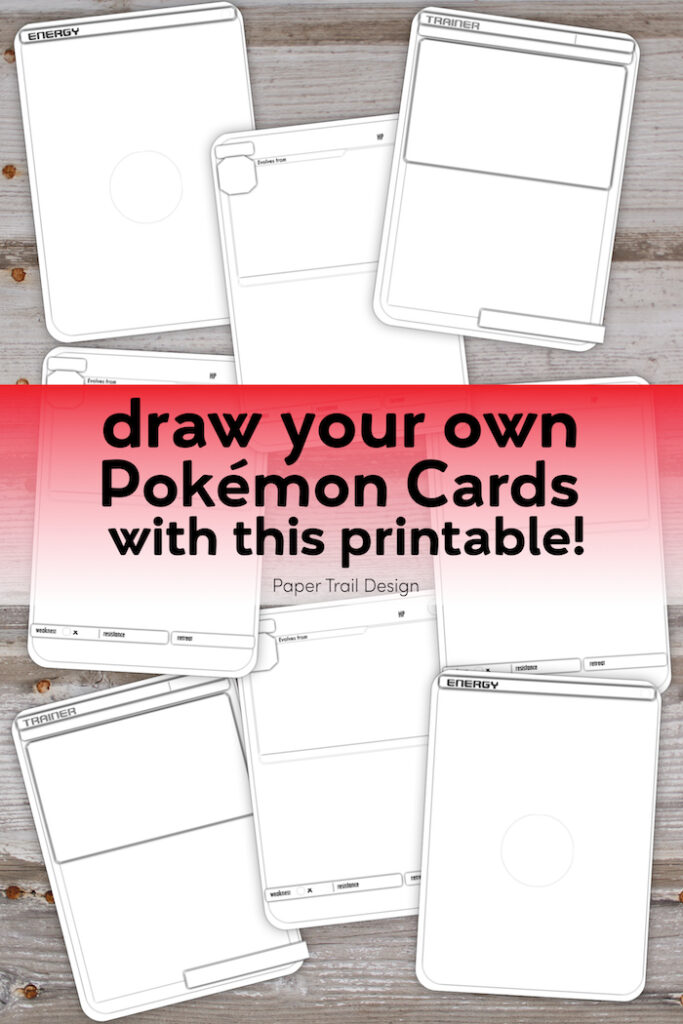 Pokémon Card Template Free Printable - Paper Trail Design