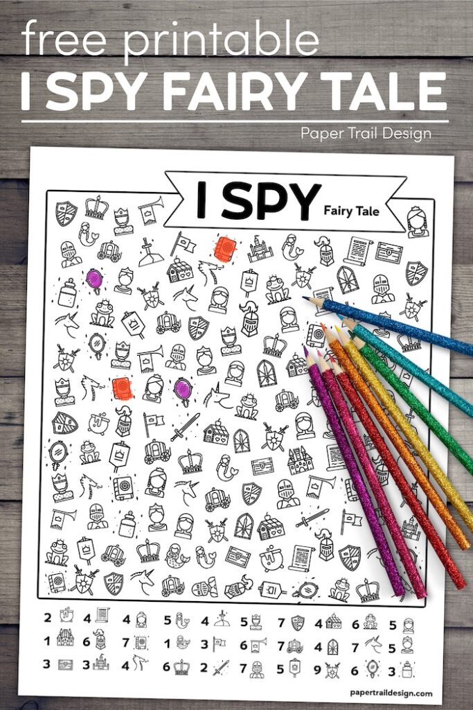 Free Printable Fairy Tale I Spy Activity - Paper Trail Design