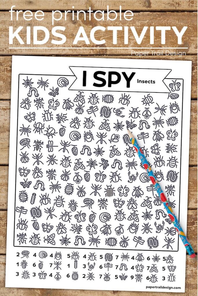 Free Printable I Spy Insects Activity - Paper Trail Design