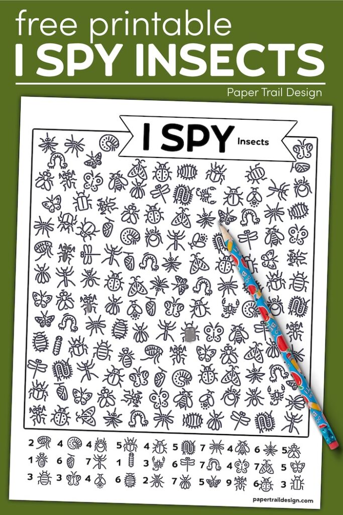 Free Printable I Spy Insects Activity - Paper Trail Design
