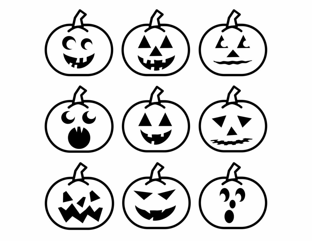 Halloween Pumpkin Memory Game For Kids - Paper Trail Design